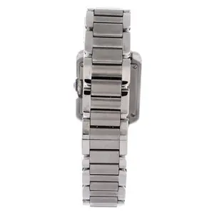 CARTIER Tank Anglaise Quartz Watch Stainless Steel 23
