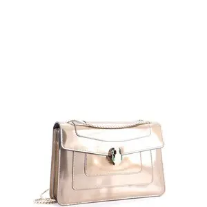 BVLGARI Serpenti Forever Shoulder Bag Metallic Leather Medium
