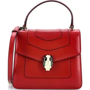 BVLGARI Serpenti Forever Top Handle Bag Leather Small