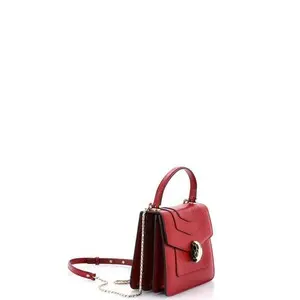 BVLGARI Serpenti Forever Top Handle Bag Leather Small