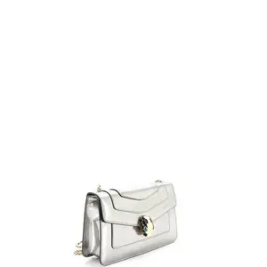 BVLGARI Serpenti Forever Shoulder Bag Metallic Leather Small