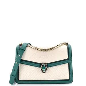 BVLGARI Serpenti Forever Shoulder Bag Quilted Leather - None