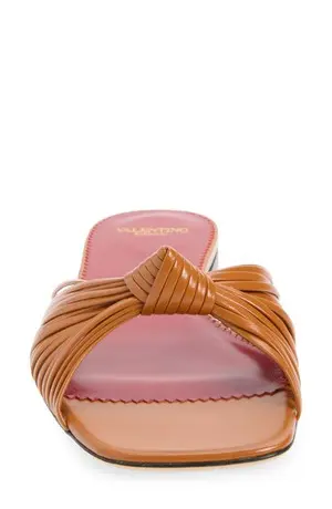 Valentino Garavani Annet Knotted Flat Slide Sandal