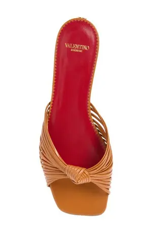 Valentino Garavani Annet Knotted Flat Slide Sandal