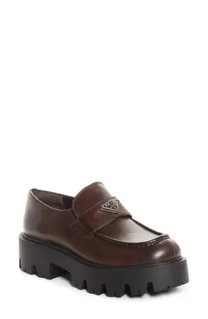 Prada Lug Sole Loafer - Teak