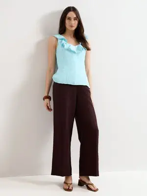 PHASE EIGHT Rhona Sleeveless Linen Blend Blouse