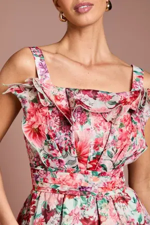 Coast Ruffled Square Neck Peplum Blouse