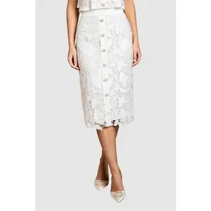 Coast Lace Pencil Skirt - Ivory