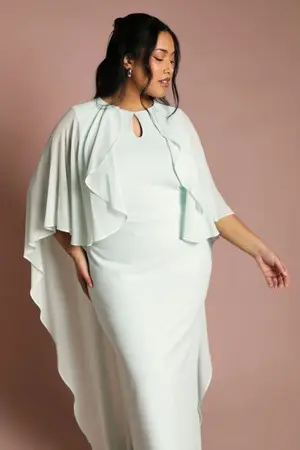 Coast Plus Chiffon Cape Maxi Dress