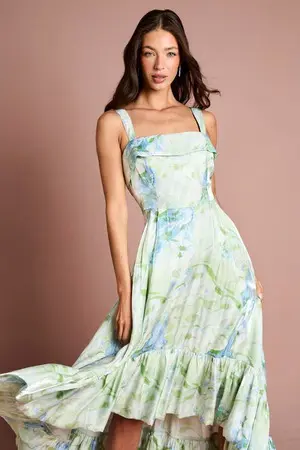 Coast Organza High-low Tiered Maxi Dress