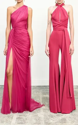 Zuhair Murad Chiffon One-shoulder Long Dress