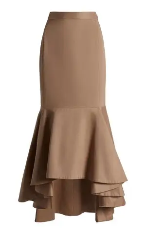 Zuhair Murad Gabardine Skirt - Brown