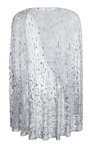Zuhair Murad Tulle Sand Embroidered Short Cape