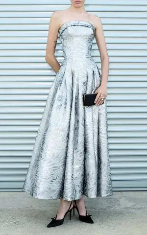 Zuhair Murad Heavy Jacquard Ankle Dress