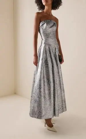 Zuhair Murad Heavy Jacquard Ankle Dress