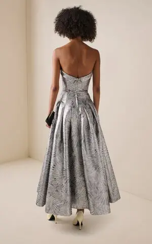 Zuhair Murad Heavy Jacquard Ankle Dress