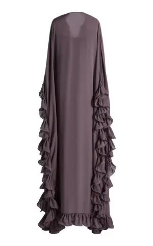 Zuhair Murad Georgette Kaftan With Ruffles