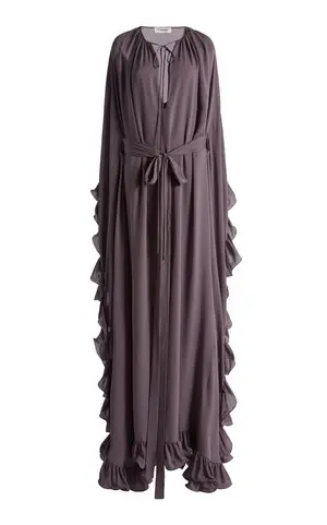 Zuhair Murad Georgette Kaftan With Ruffles