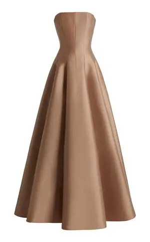 Zuhair Murad Mikado Corset Gown Dress - Brown