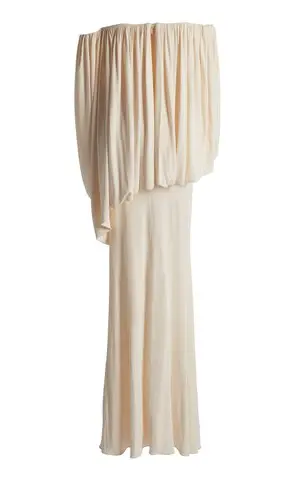 Zuhair Murad Jersey Off-shoulder Long Dress