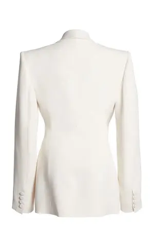 Zuhair Murad Heavy Cady Palm Leaf Embroidered Jacket