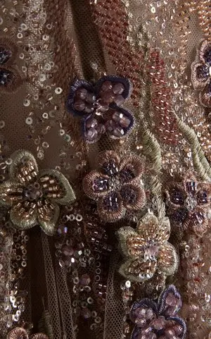 Zuhair Murad Tulle Embroidered Long Dress