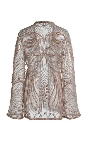 Zuhair Murad Tulle Algua Embroidered Jacket