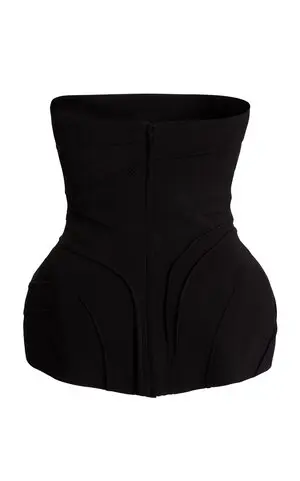 Zuhair Murad Heavy Cady Corst Top With Pintucks