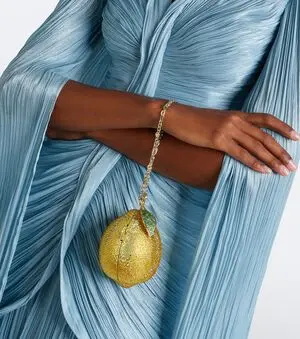 Judith Leiber Embellished Lemon Clutch - Yellow