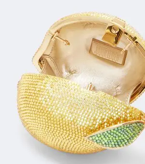Judith Leiber Embellished Lemon Clutch - Yellow