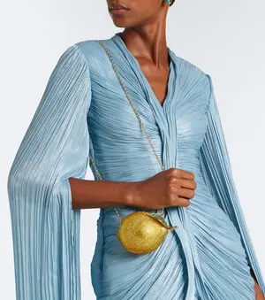 Judith Leiber Embellished Lemon Clutch - Yellow