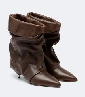 Isabel Marant Étoile Edrik Leather Ankle Boots - Brown