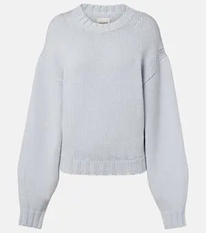 Khaite Khaite Gemma Oversized Cashmere Sweater Blue