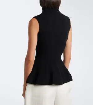 RÓHE Wool And Cashmere Ribbed Turtleneck Top