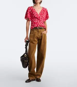 Isabel Marant Étoile Faxel Snake-effect Studded Leather Loafers - Brown