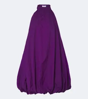 Alaïa Halterneck Balloon Hem Mini Dress - Purple
