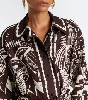 ALEMAIS Lori Printed Shirt Dress