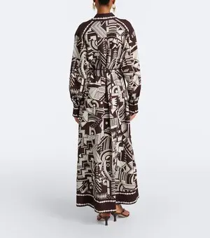 ALEMAIS Lori Printed Shirt Dress