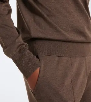TOD'S Cashmere And Silk Half-zip Sweater - Brown
