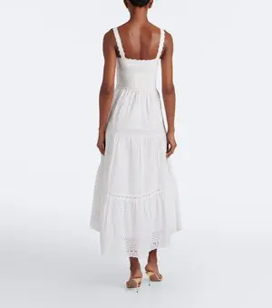 Ulla Johnson Constance Broderie Anglaise Midi Dress - White