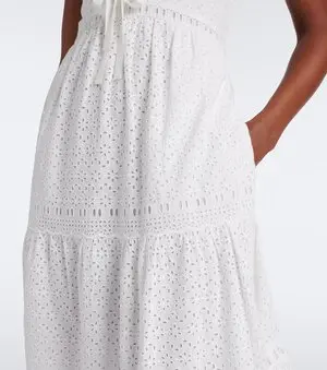 Ulla Johnson Constance Broderie Anglaise Midi Dress - White