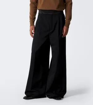 Saint Laurent Pleated Wool Wide-leg Pants