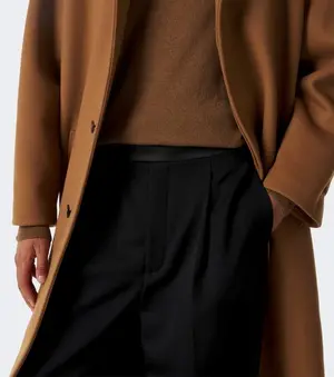 Saint Laurent Pleated Wool Wide-leg Pants