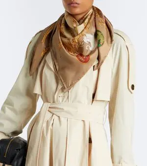 Burberry Printed Silk Twill Scarf