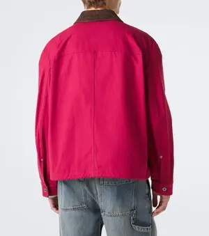 Loewe Suede-trimmed Cotton Canvas Jacket
