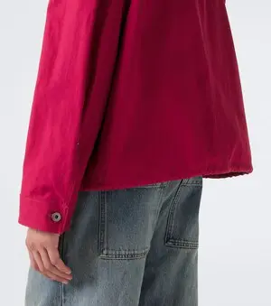 Loewe Suede-trimmed Cotton Canvas Jacket