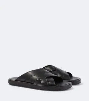 TOD'S Leather Sandals - Black
