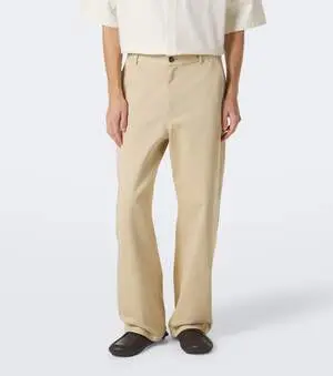 Loewe Double L Cotton Twill Wide-leg Pants