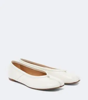 MAISON MARGIELA Tabi Leather Ballet Flats - White