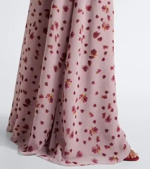 MARKARIAN Morgaine Floral Chiffon Maxi Skirt